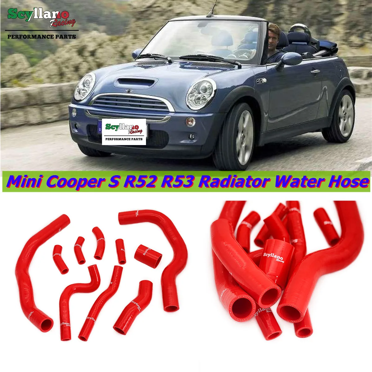 Silicone-Race-Radiator-Rad-Hose-Pipe-Kit-For-BMW-MIni-R52-R53-Cooper-S ...