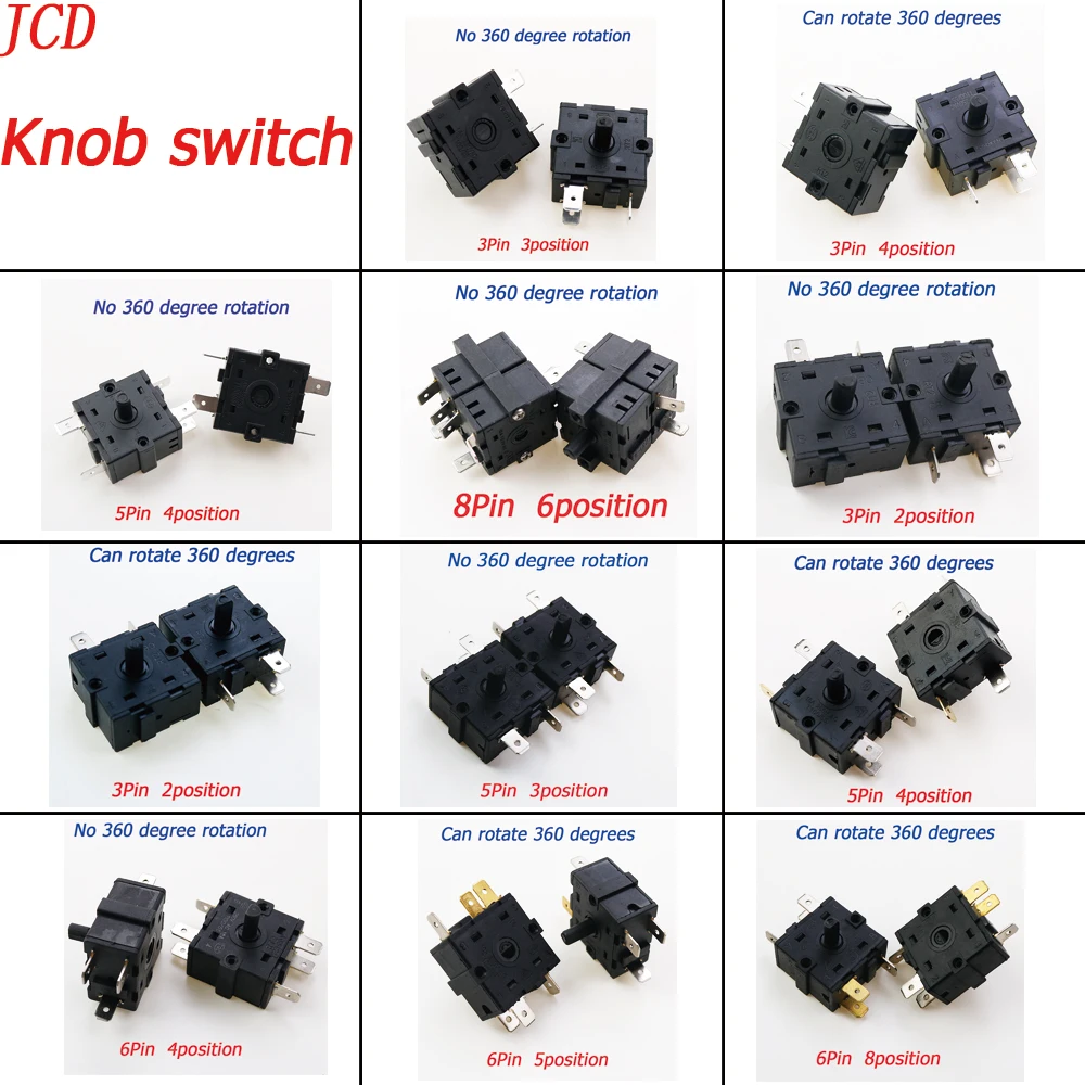 1pcs Electric Room Heater 3 Position 4position 3 Pin 5pin Rotary Switch ...