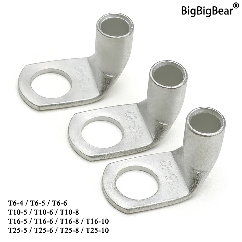 5-200pcs-Wire-Terminals-L-type-Right-Angle-90-Degree-Bend-Nose-T6-8-10 ...