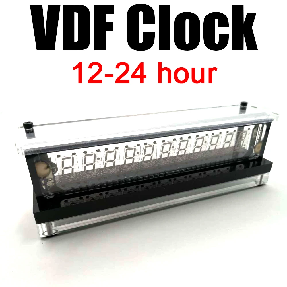 VFD-Clock-VFD-Screen-Display-Digital-LED-Clock-time-Transparent-vacuum ...