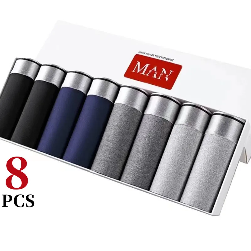 8Pcs-Lot-Men-s-Underwear-Solid-Color-Boxer-Shorts-Cotton-Crotch-Men-s ...