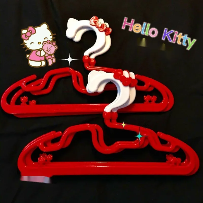 10pcs-Sanrio-Hello-Kitty-Clothes-Hanger-Non-Slip-Shoulder-No-Trace-Dry ...