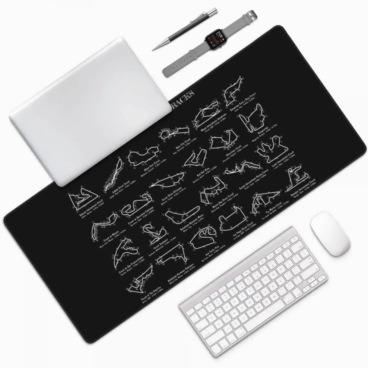 F1 Race Tracks Large Mouse Pad Computer Keyboard Mouse Mat Gamer PC ...