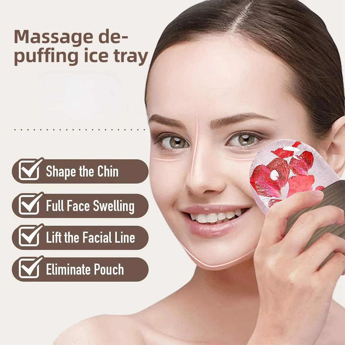 Facial-Ice-Cube-Mold-Rolo-De-Silicone-Cuidados-Com-A-Pele-Beleza ...