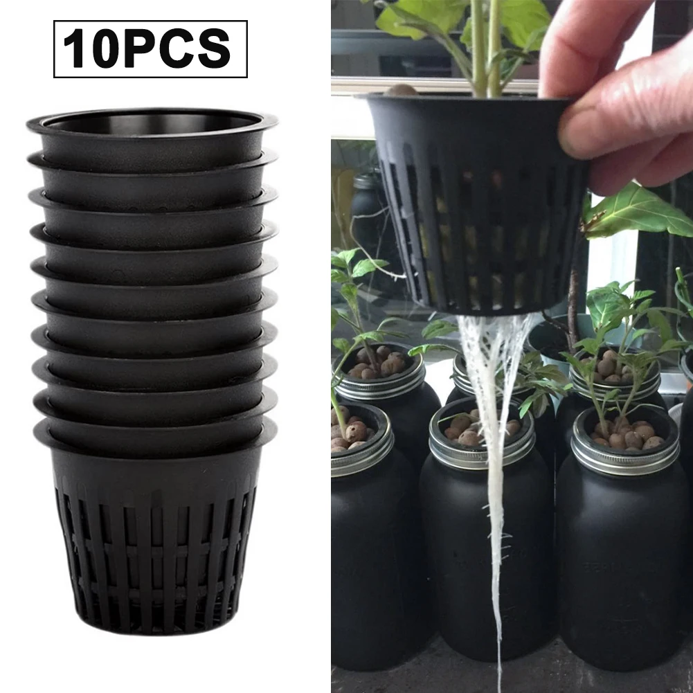 10Pcs-Hydroponics-Cups-Plastic-Net-Cups-PotsOrchids-Hydroponic ...