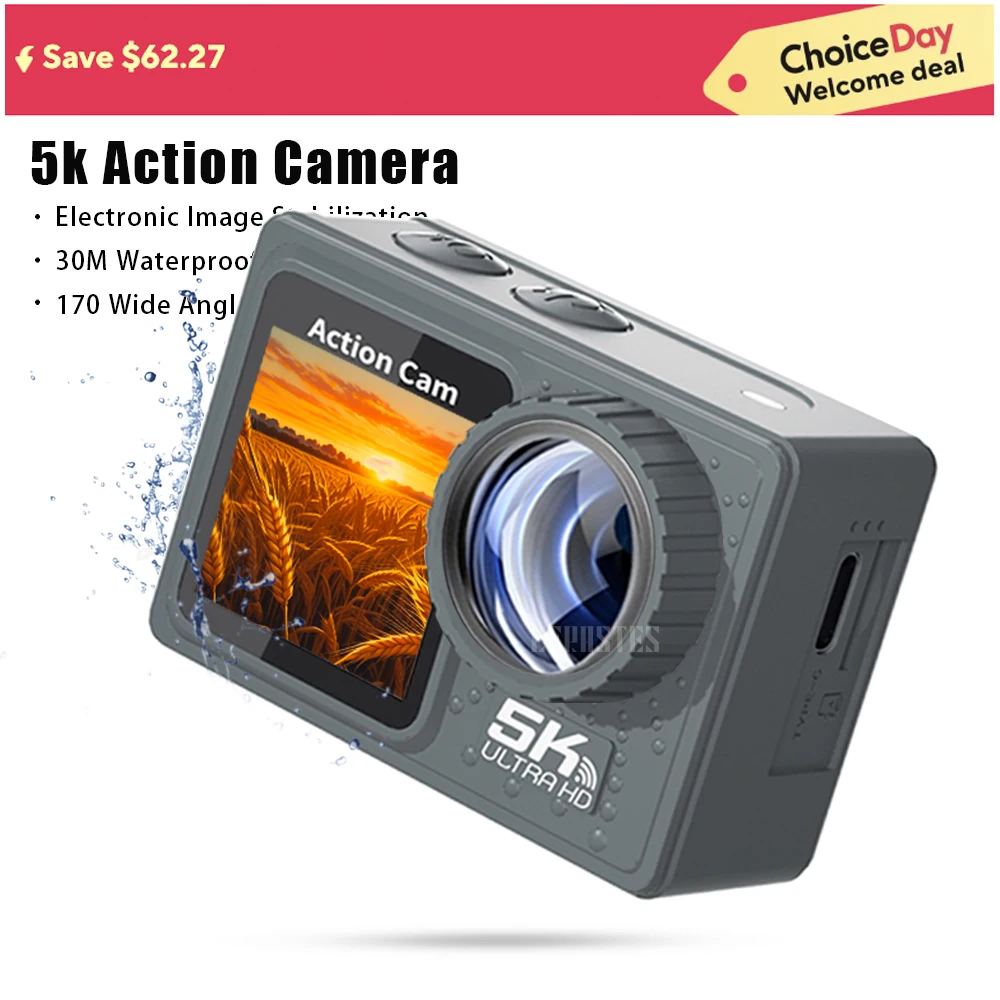 Action Camera 4K bicycle camera Electronic Stabilizer Action cam WiFi ...