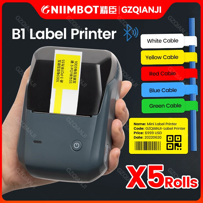 Niimbot-B1-B21-Mobiele-Kabel-Label-Printer-Handheld-Kleine-Sticker ...