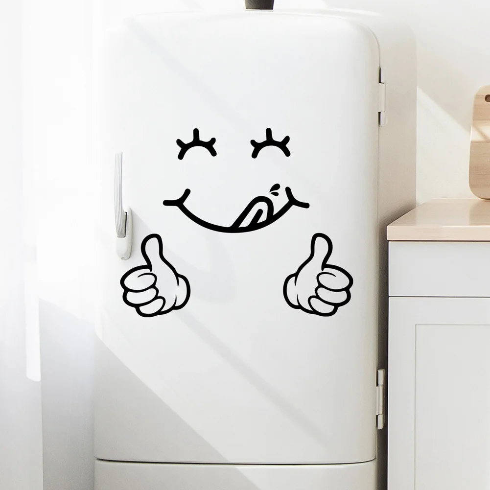 Fun-Smiling-Face-Wall-Sticker-Kitchen-Fridge-Decor-Living-Room-Cabinet ...