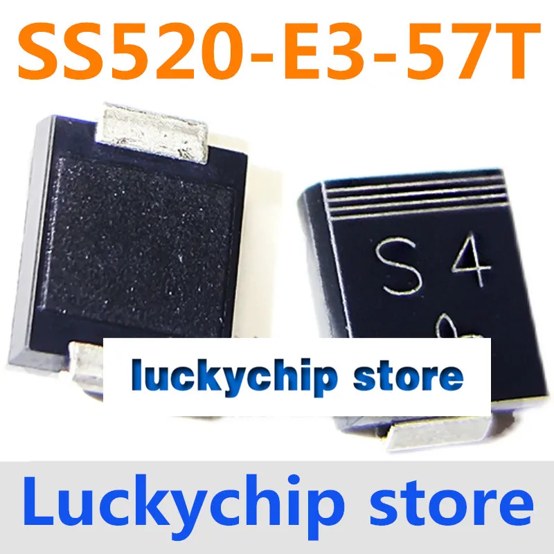 Chip de diodo Schottky piezas S4 SMC, nuevo, original, SS520-E3-57T, 5 DO-214AB