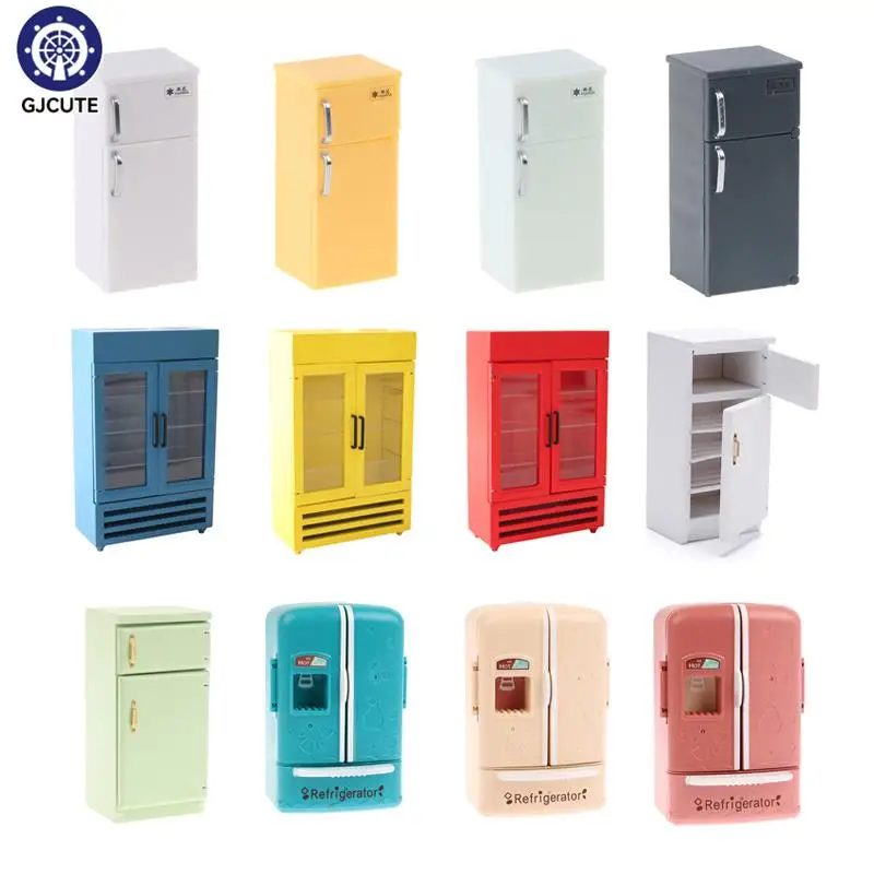 1Pcs-Dollhouse-Furniture-Fridge-Freezer-Model-Mini-Supermarket-Double ...