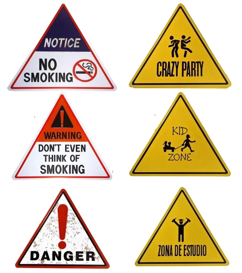 Free-Danger-WIFI-Triangle-Warning-Signs-Metal-Yellow-Plate-Indicator ...