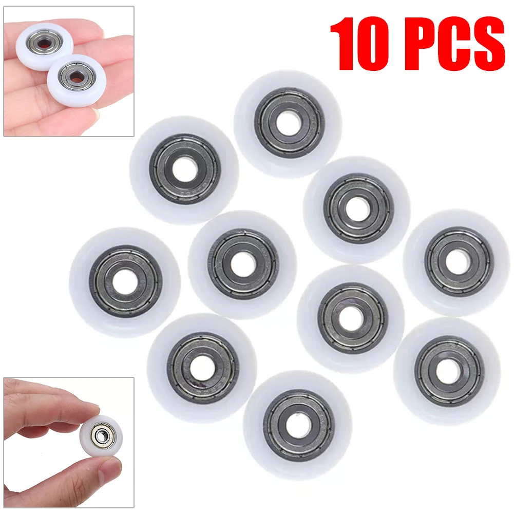10 Pcs Door Pulley Sliding Shower Door Replacement Roller Runner Wheels ...
