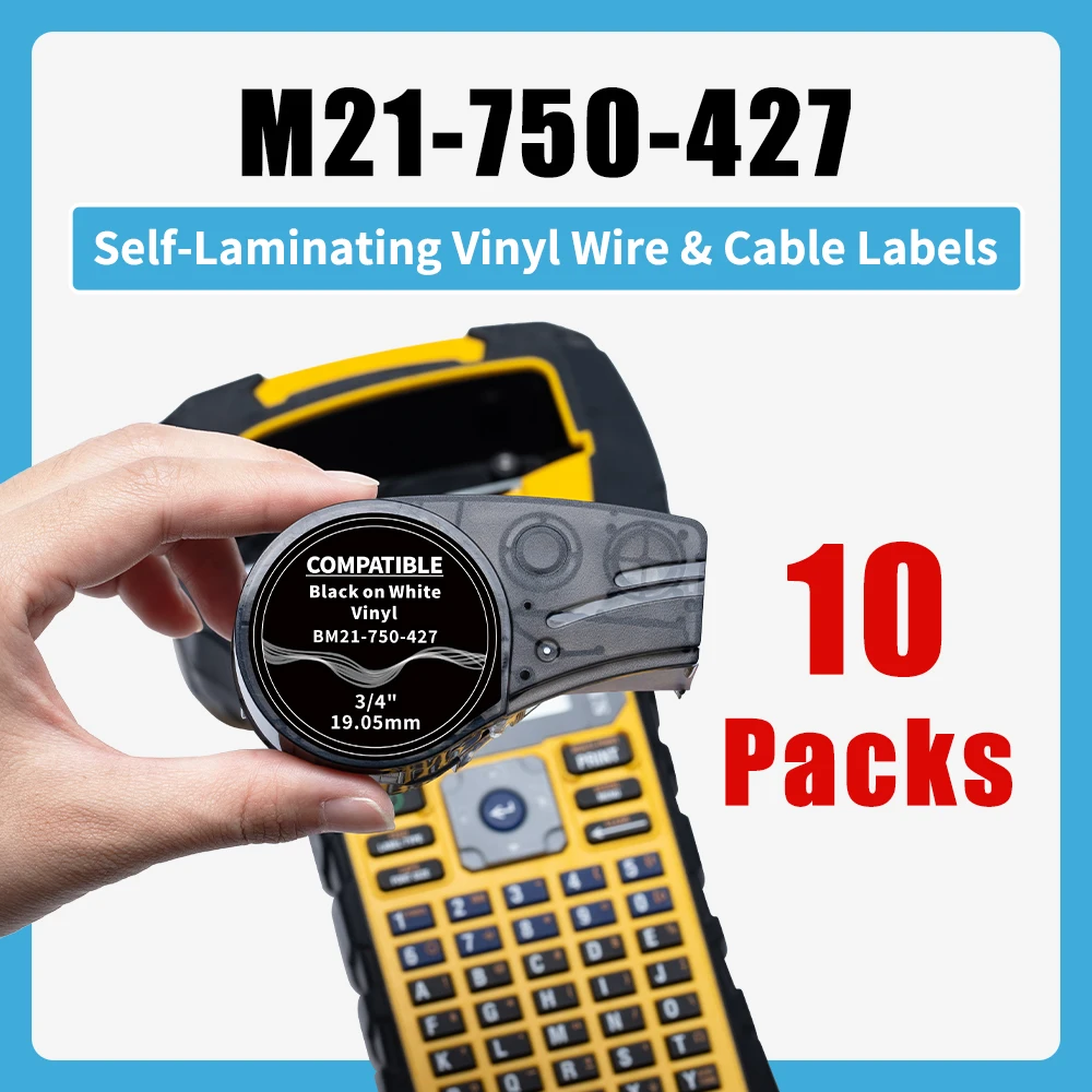 1-100pcs-M21-750-427-Self-Laminating-Wire-Wrap-Label-for-Vinyl-Patch ...