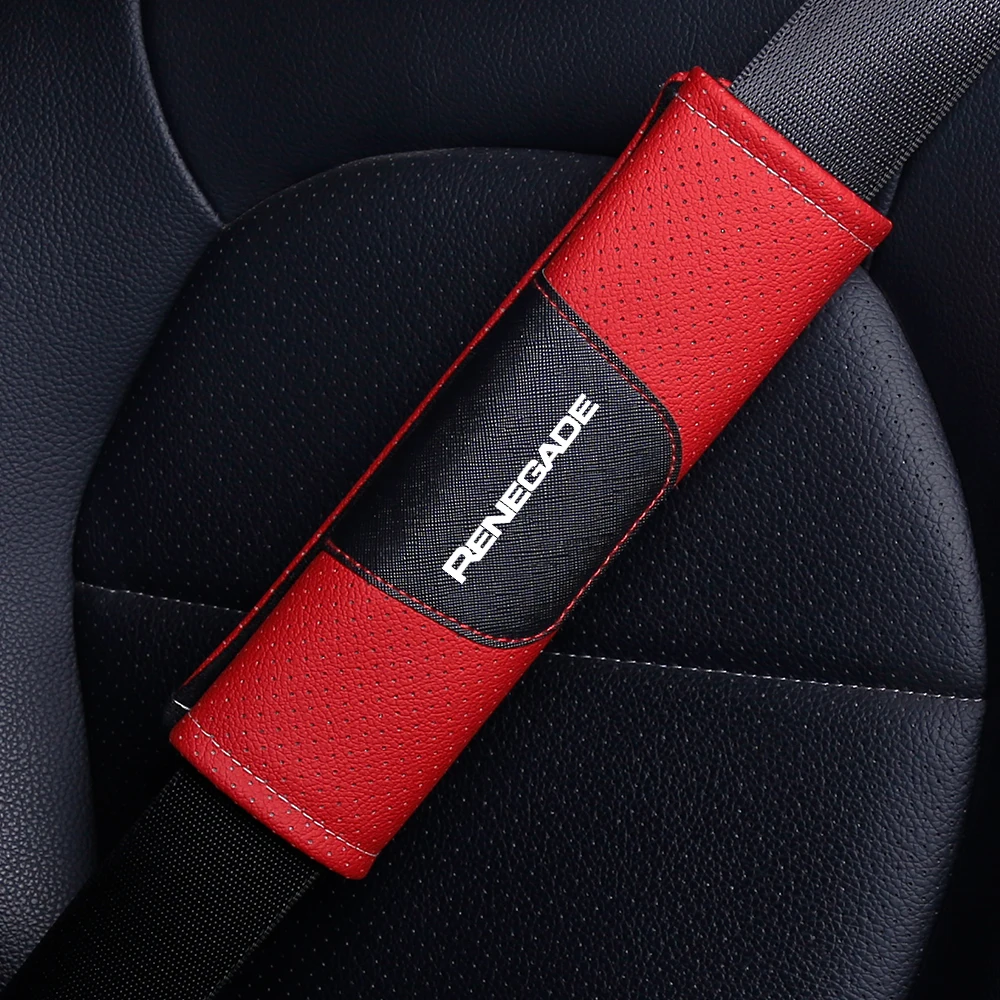 1Piece-Genuine-Leather-High-Quality-Car-Safety-Belt-Shoulder-Cover-Pad ...