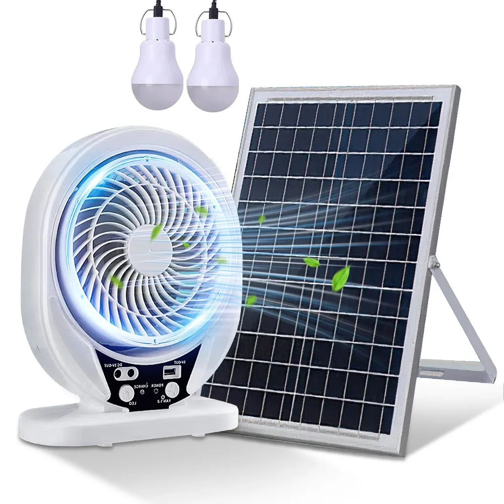 Solar-Powered-Camping-Fan-light-Rechargeable-Desktop-Portable ...