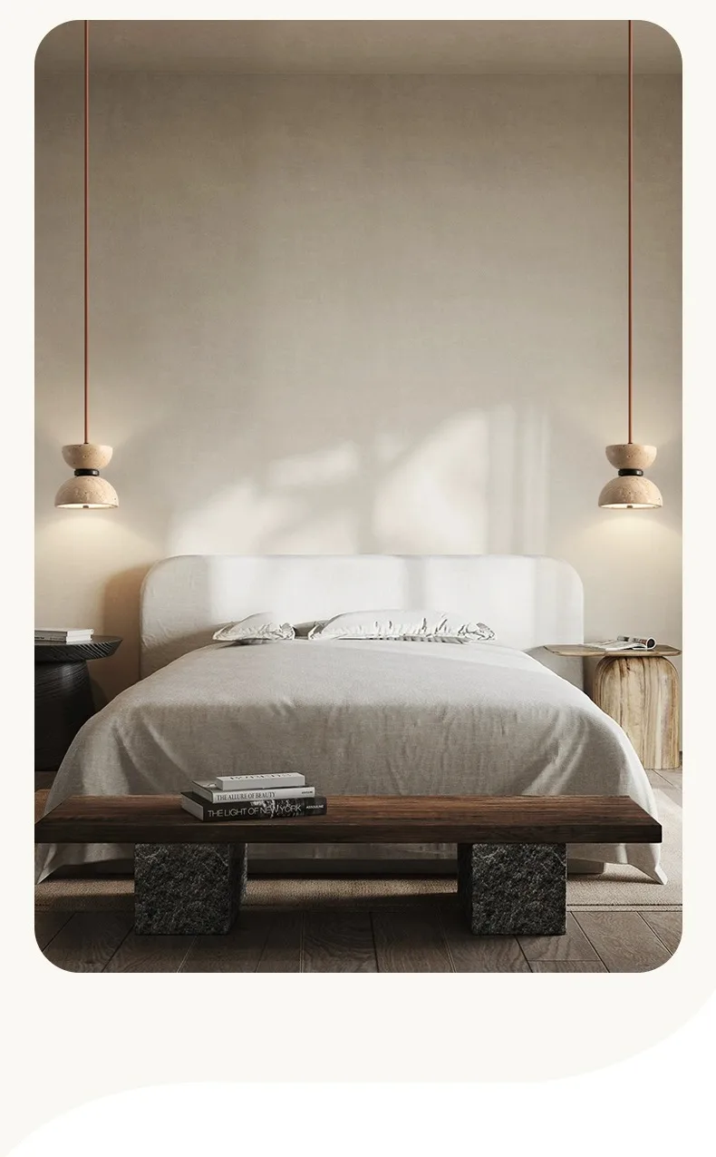 Светодиодная Подвесная лампа для спальни, прикроватная люстра с длинной ...