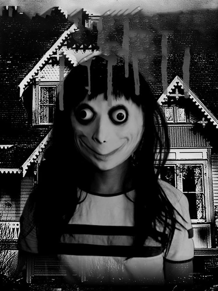 Halloween Cosplay fantasma máscara de terror tocado peluca espeluznante ...