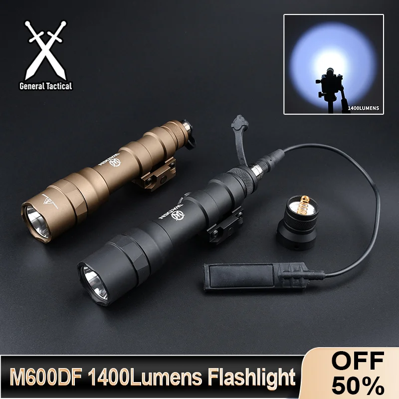 Wadsn-Surefir-M600-M600DF-High-Powerful-1400-Lumens-Tactical-Flashlight ...