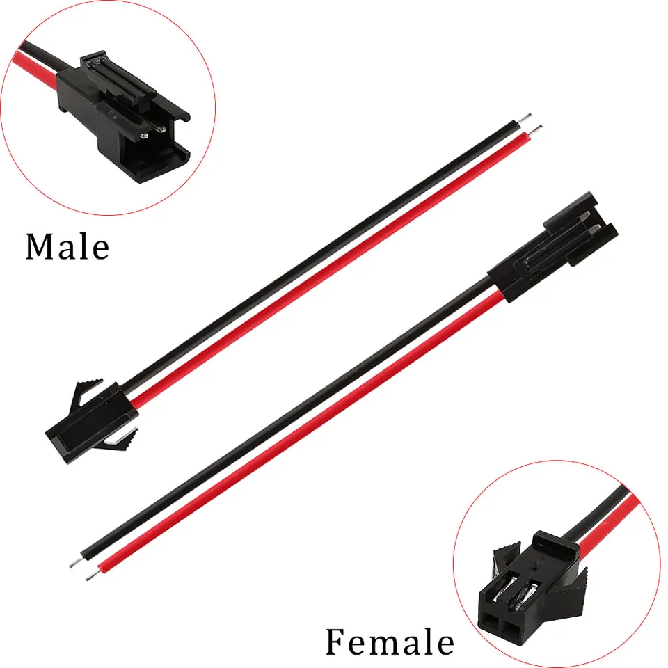 2 Pin Led Connector 2 Pin Jst Connector JST-SM 3 Pin Plug Male And ...