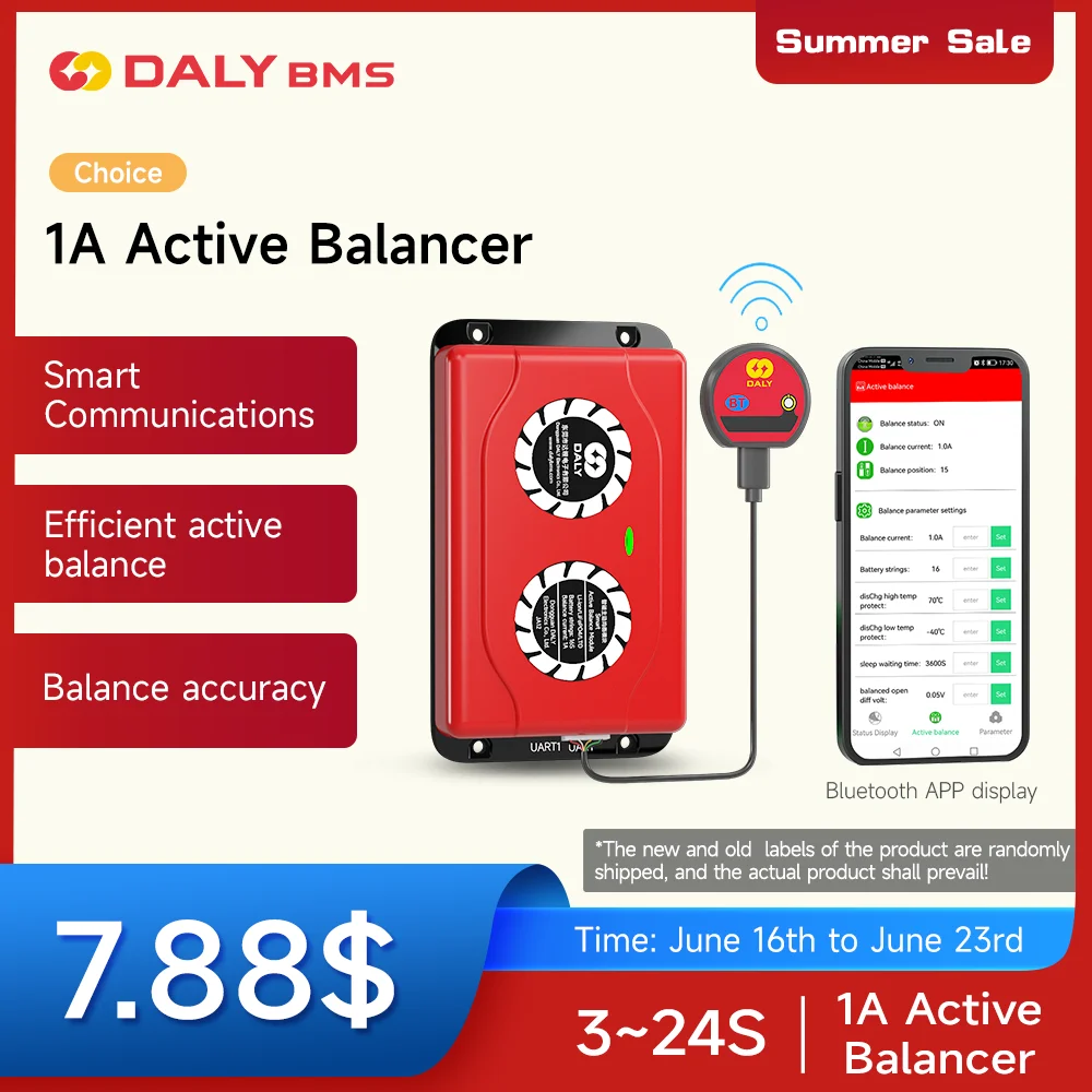 Daly-BMS-Balancer-Ativo-LiFePO4-Equalizador-de-Bateria-24V-Balance ...