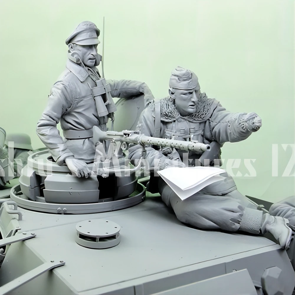 1-16-Resin-Model-Figure-Kits-GK-Two-People-No-Tank-Military-Theme ...