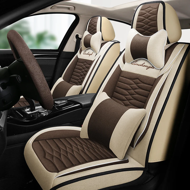Fundas-de-lino-antideslizantes-para-asiento-de-coche-Protector-de-silla ...