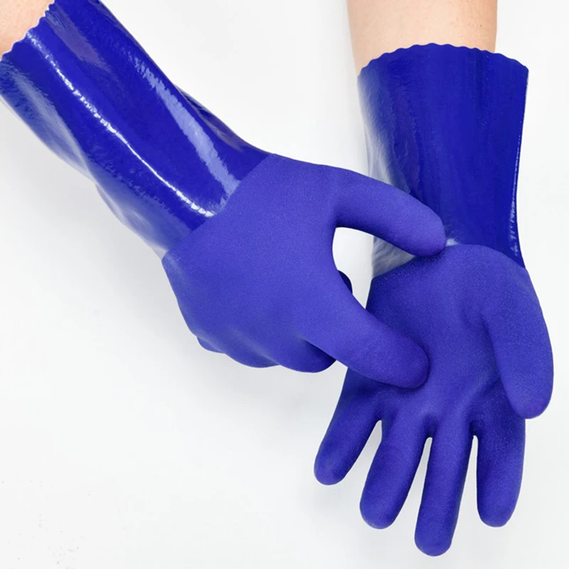 1 Pair Reusable Heavy Duty Safety Work Gloves Rubber Household Gloves ...