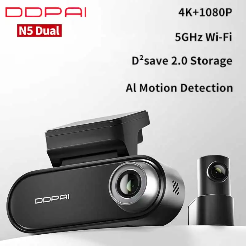 DDPAI N5 Dual 4K Dash Camera Car DVR With Al Base Radar NightVIS ADAS ...