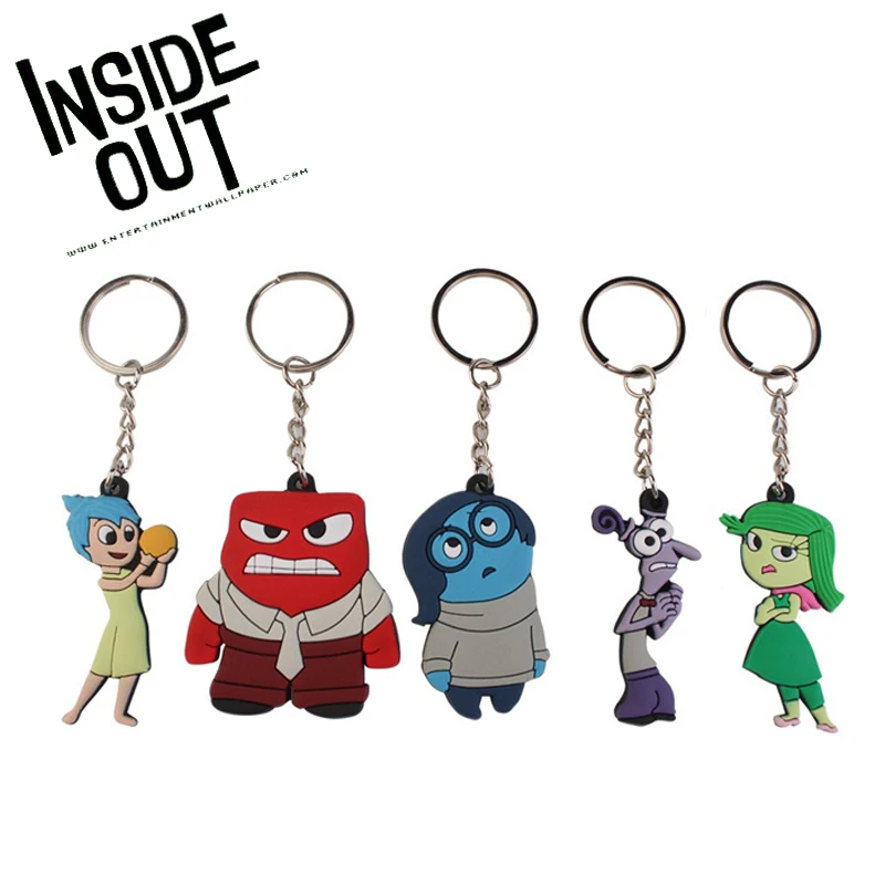 Disney-Inside-Out-Anime-Chaveiros-Kawaii-PVC-Boneca-Chaveiro-Carros ...