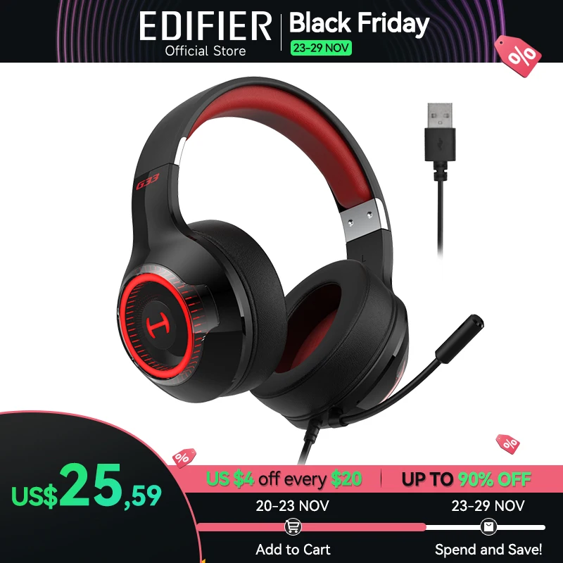 Edifier-Wired-Gaming-Headset-HECATE-G33-USB-7-1-Surround-Sound-40mm ...