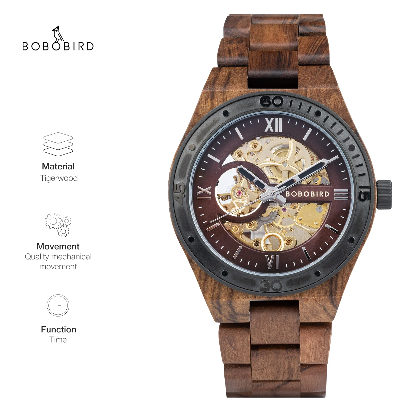 BOBO-BIRD-reloj-mec-nico-de-madera-para-hombre-cron-grafo-de-pulsera ...