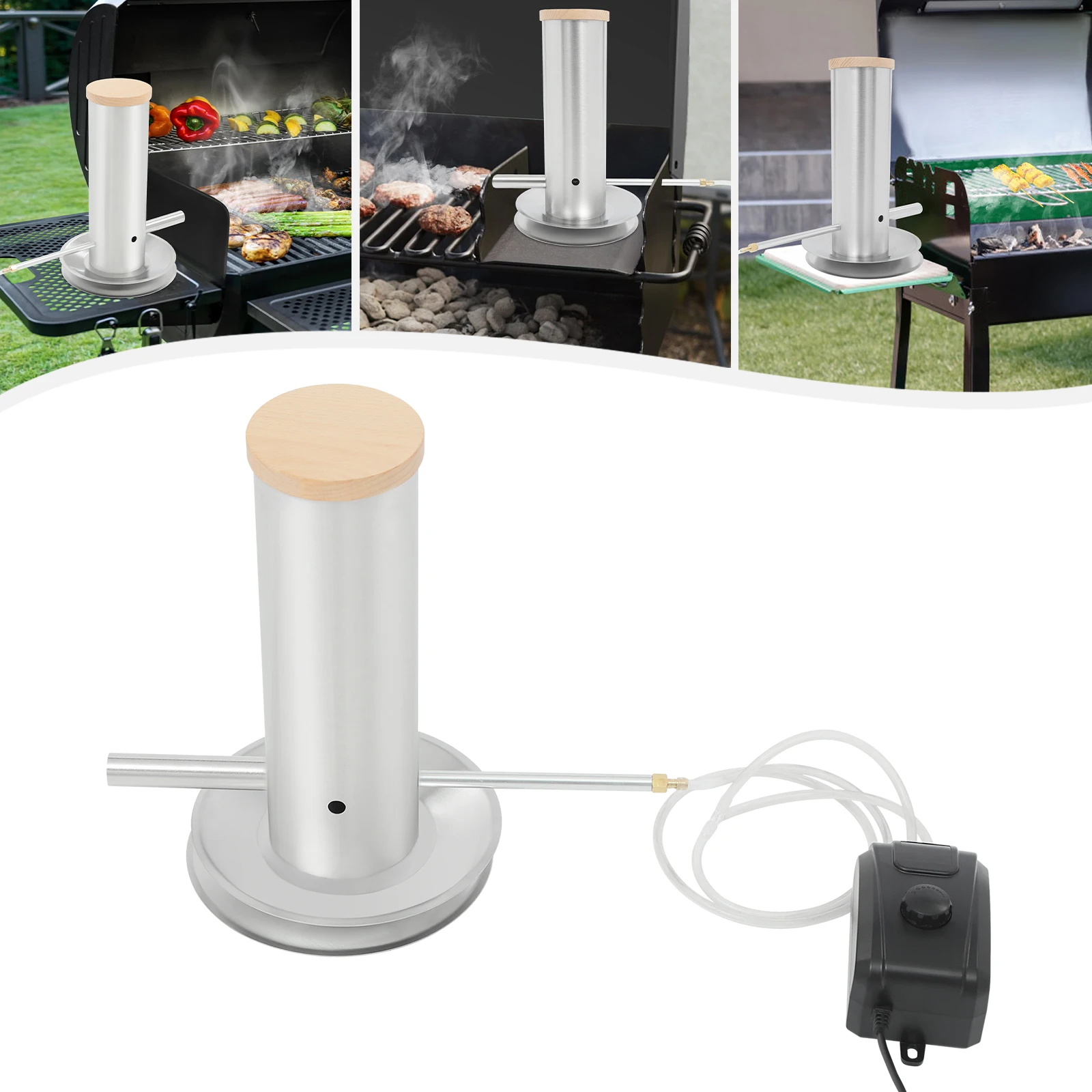 Electric Cold Smoke Generator Stainless Steel Portable Barbecue Smoker ...