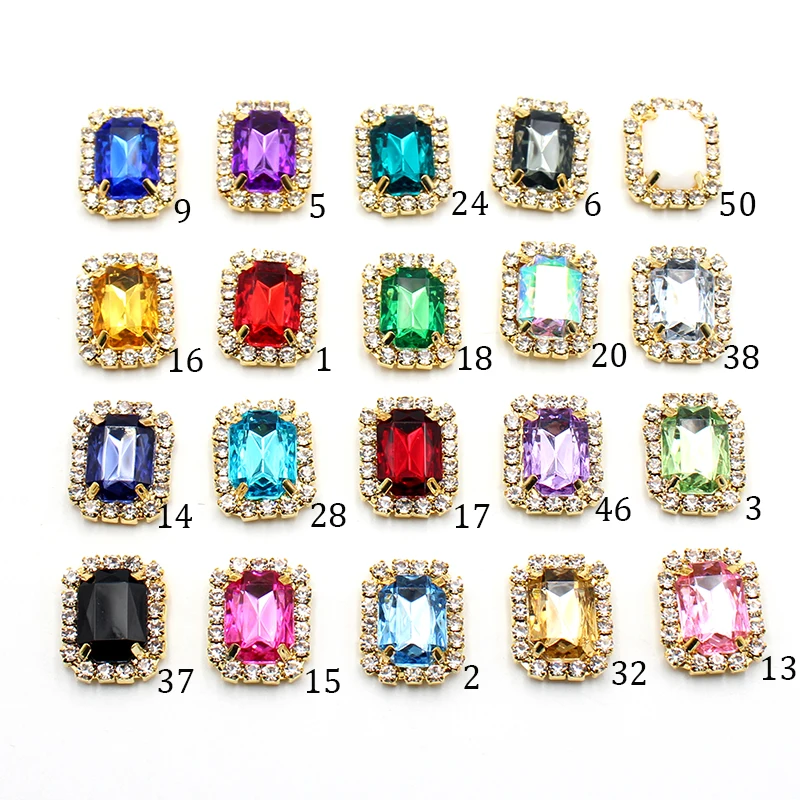 10PCS 20 * 15mm rectangular acrylic water drill button 4-hole sewing ...