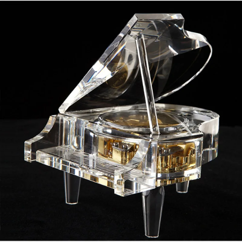 Classic Musical Box Love | Piano Crystal Decoration | Music Box Piano ...