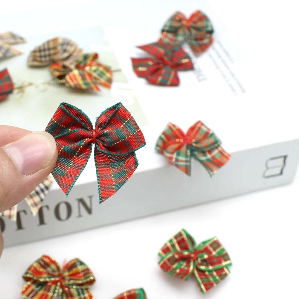 30PCS /LOT 35mm Satin Ribbon Bows Decoration Bows Craft Small Bowknot ...