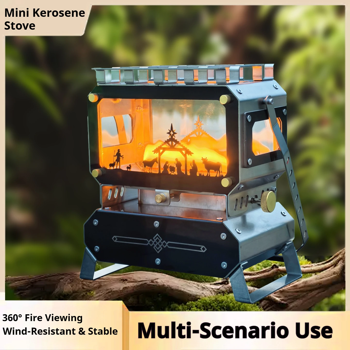 Multi-Purpose Camping Lamp Stove Outdoor Portable Retro Lantern ...
