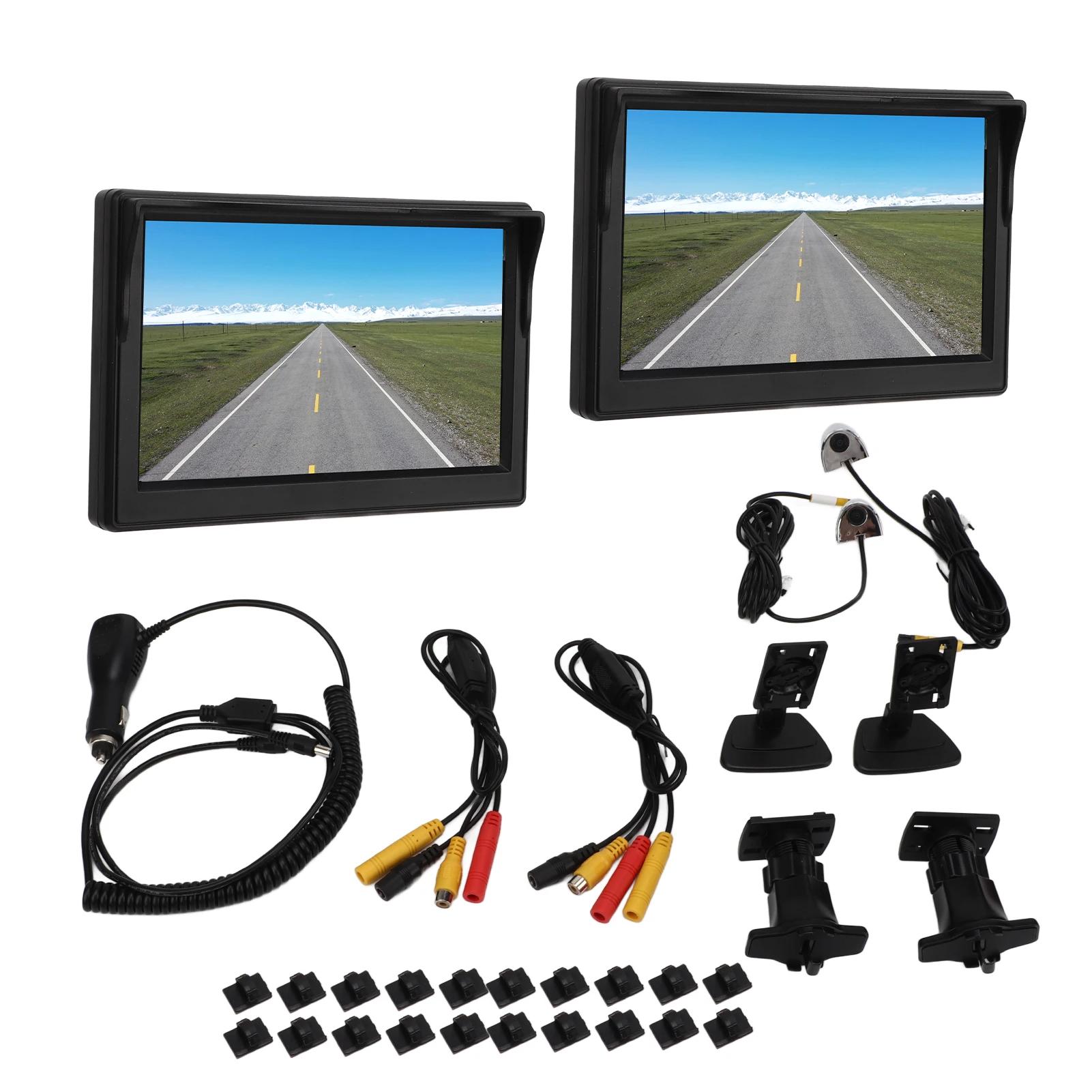 Side-View-Camera-DC12V-24V-5inch-TFT-LCD-Backup-Camera-System-Kit ...