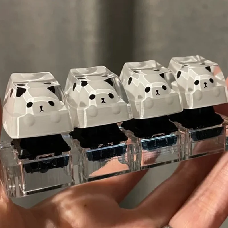 Creative-Cartoon-Panda-Keycap-Mechanical-Keyboard-Cross-Axis-Anime ...