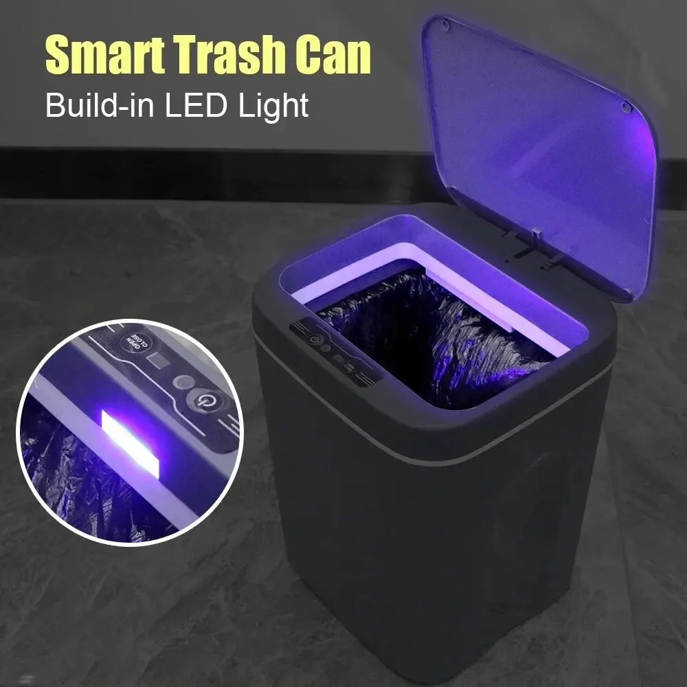 16L-Automatic-Sensor-High-End-Trash-Can-Contactless-Smart-Trash-Can-USB ...