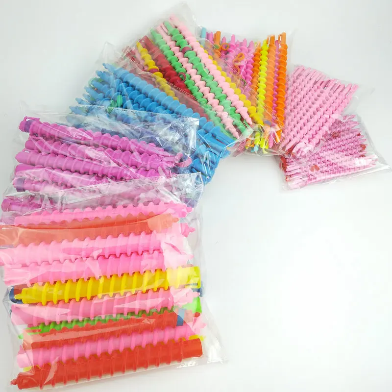 20pcs Plastic Longstyling Barber Salontool Hairdressing Spiral Hair ...