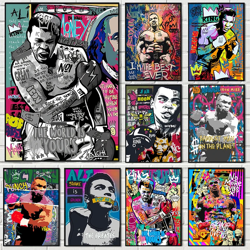 Graffiti-Street-Mike-Tyson-Boxing-Legend-Pop-Art-Posters-and-Print ...
