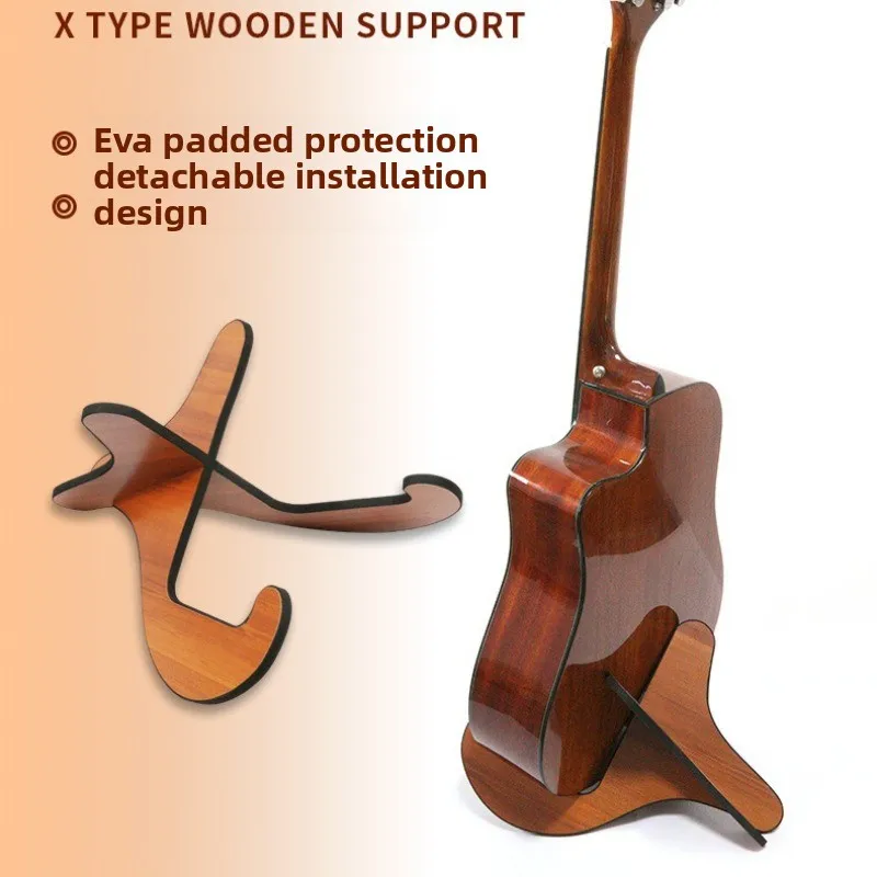 Ukulele Stand Wooden Splice Stand Guitar Stand, Portable X-Shaped ...