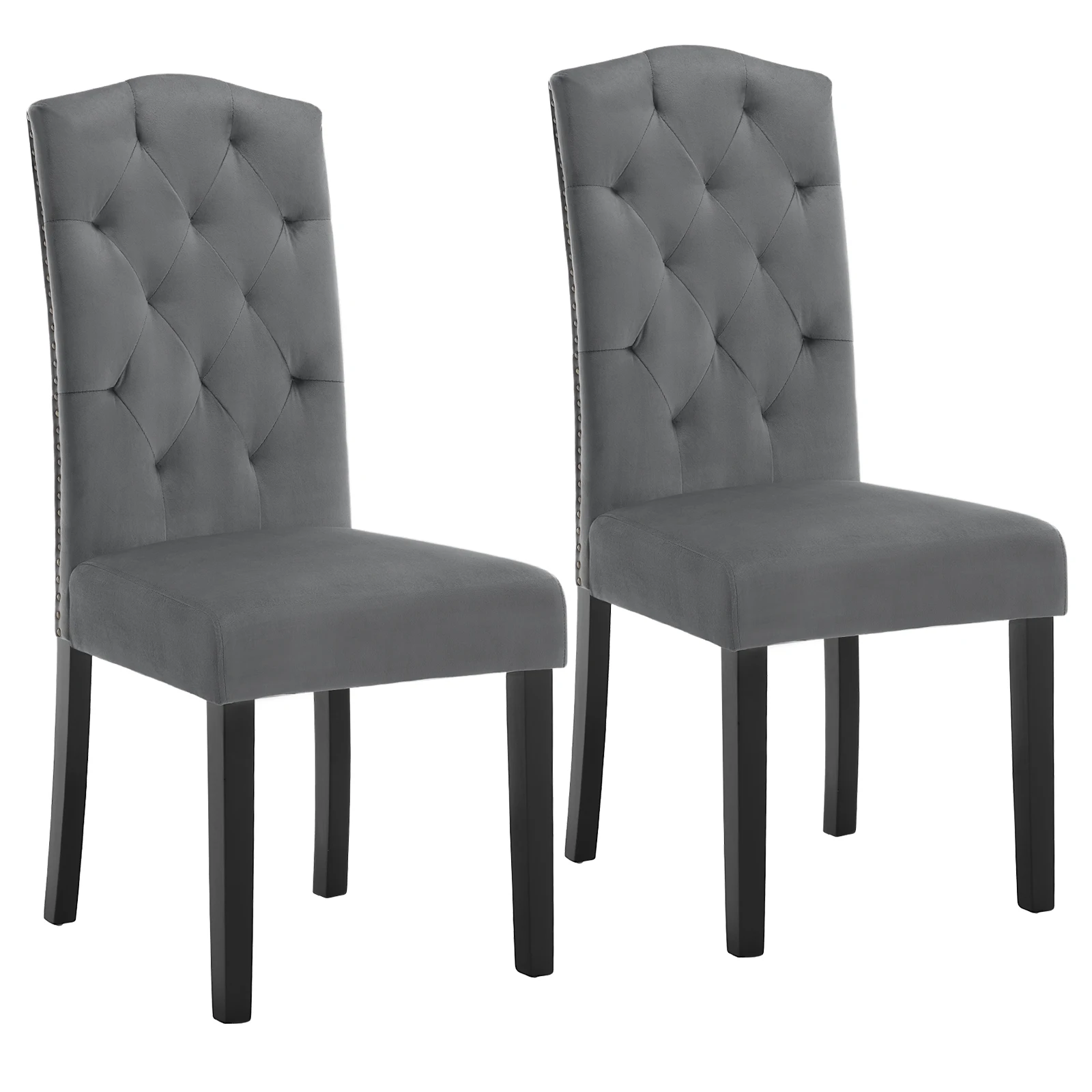 2PCS-SET-Velvet-Linen-Dining-Chairs-Scandinavian-Upholstered-Kitchen ...