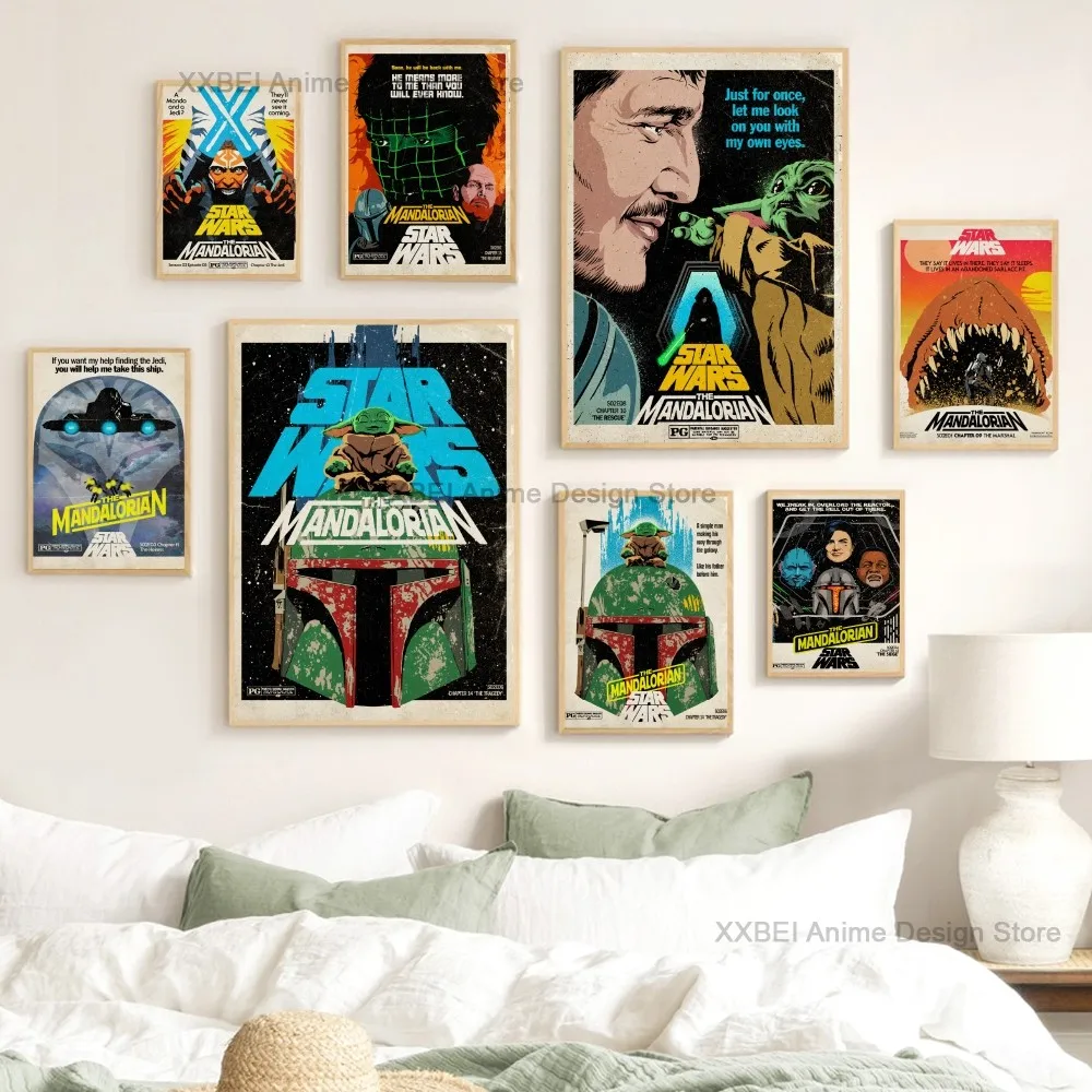 1pc-Home-Decoration-Poster-Star-Wars-The-Mandalorian-Movie-Wall-Sticker ...