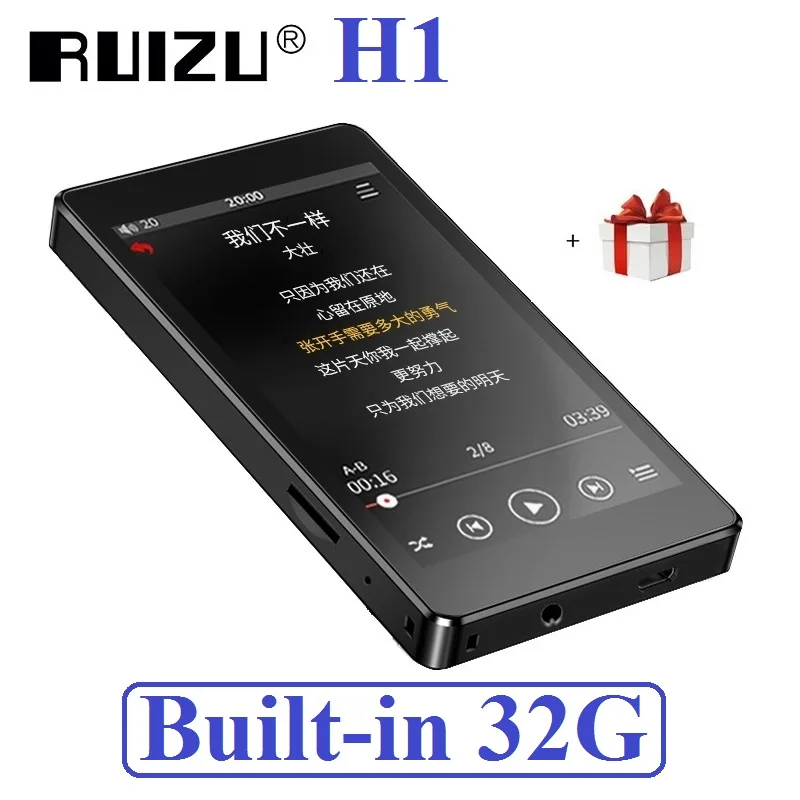 RUIZU H1 Bluetooth MP4 Player 4.0 inch Full Touch Screen FM Radio ...