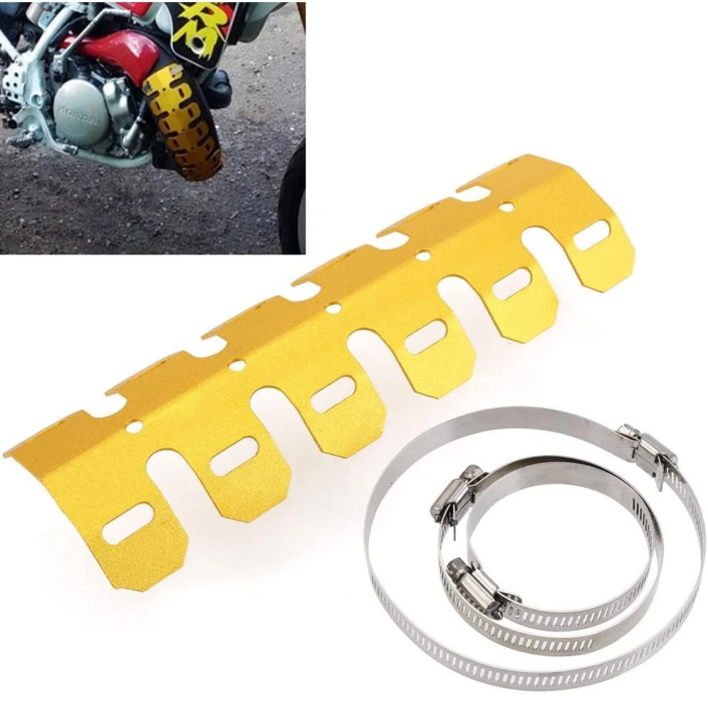 25cm-Motorcycle-Exhaust-Heat-Shield-Muffler-Pipe-Guard-Leg-Anti-Hot ...
