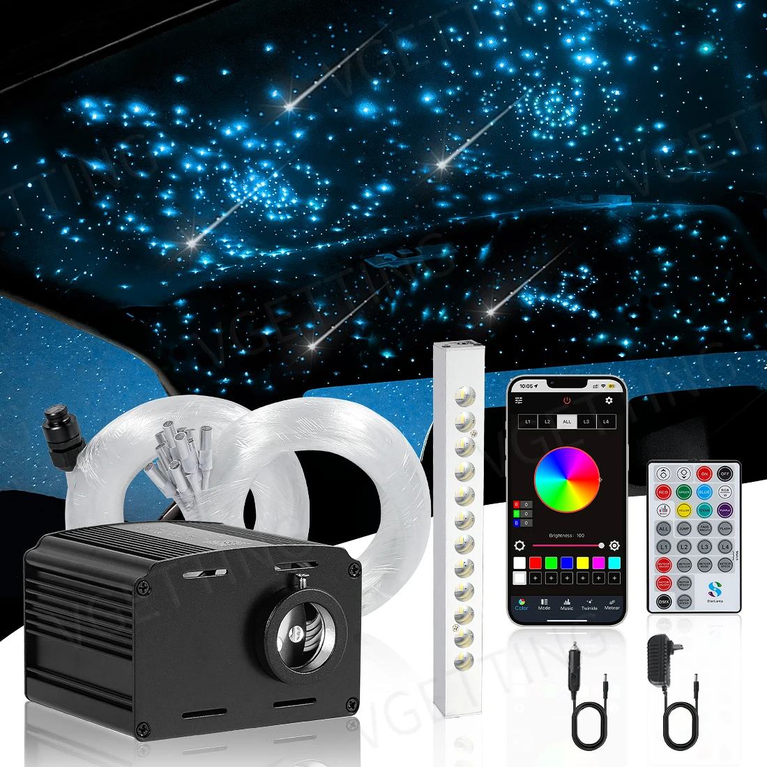 16W-Twinkle-LED-Car-Roof-Star-Light-RGBW-APP-Music-Remote-Control ...