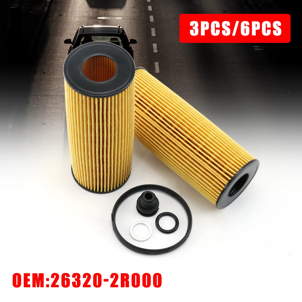 3PCS-6PCS-26320-2R000-Set-Engine-Oil-Filter-26320-2S000-Auto-Repair ...