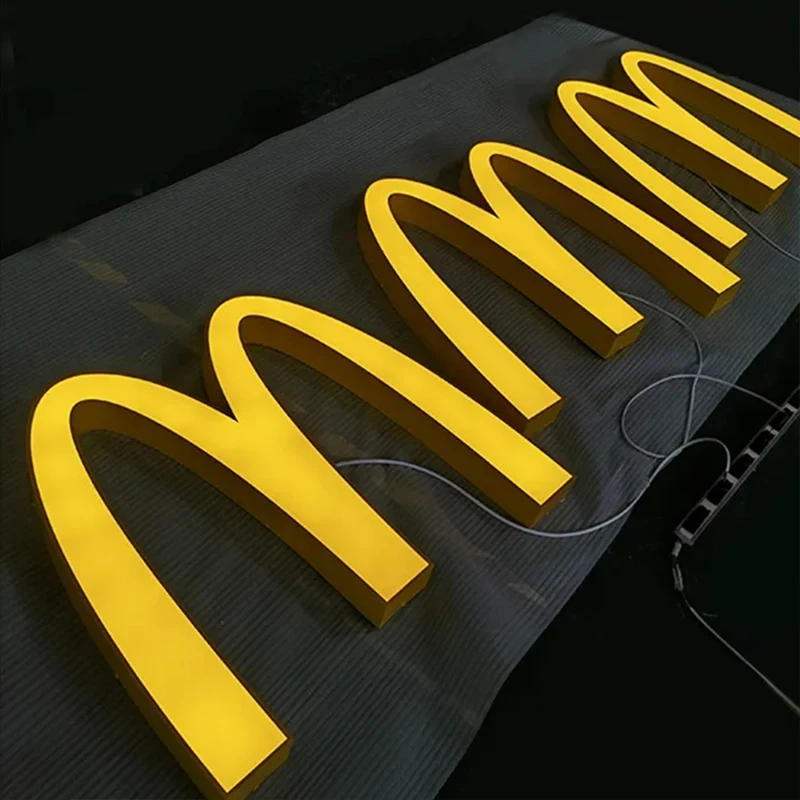 Custom Fronlit 3d Metal Signs Acrylic LED Sign store signage led ...