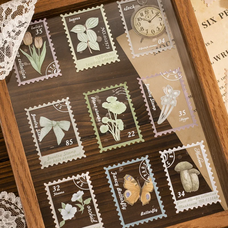 30pcs-Vintage-Stamp-Decor-Craft-Stickers-Scrapbooking-Retro-Junk ...